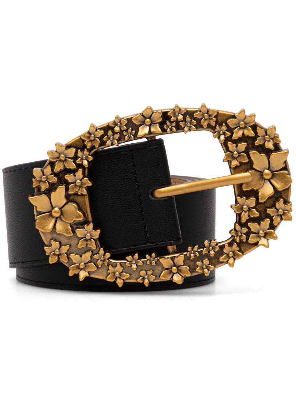 Twin Set Floral-Motif Belt in Black | Lyst UK