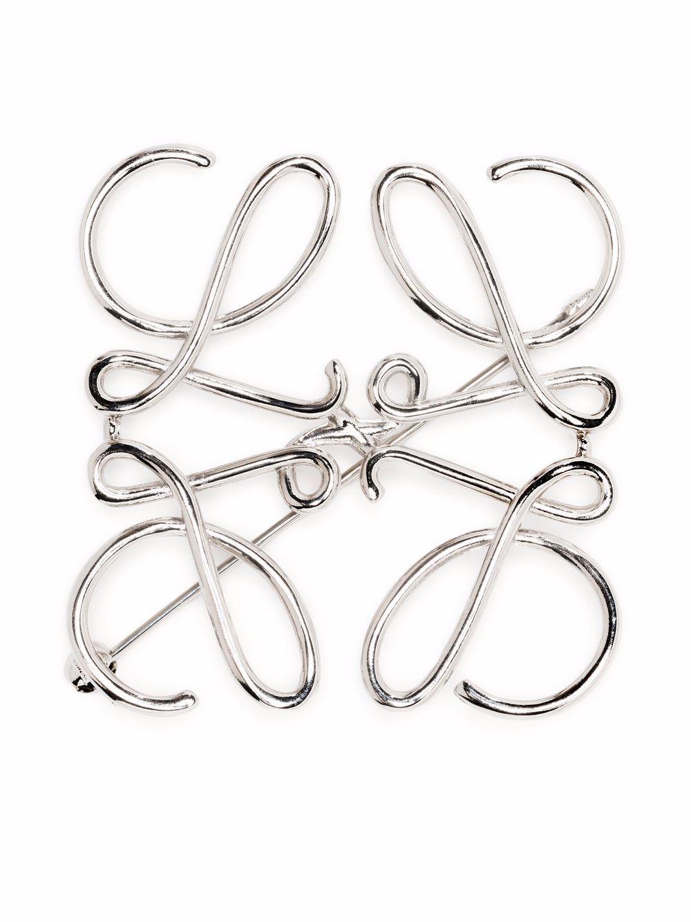 Loewe Pin-fastening Logo Brooch in White | Lyst