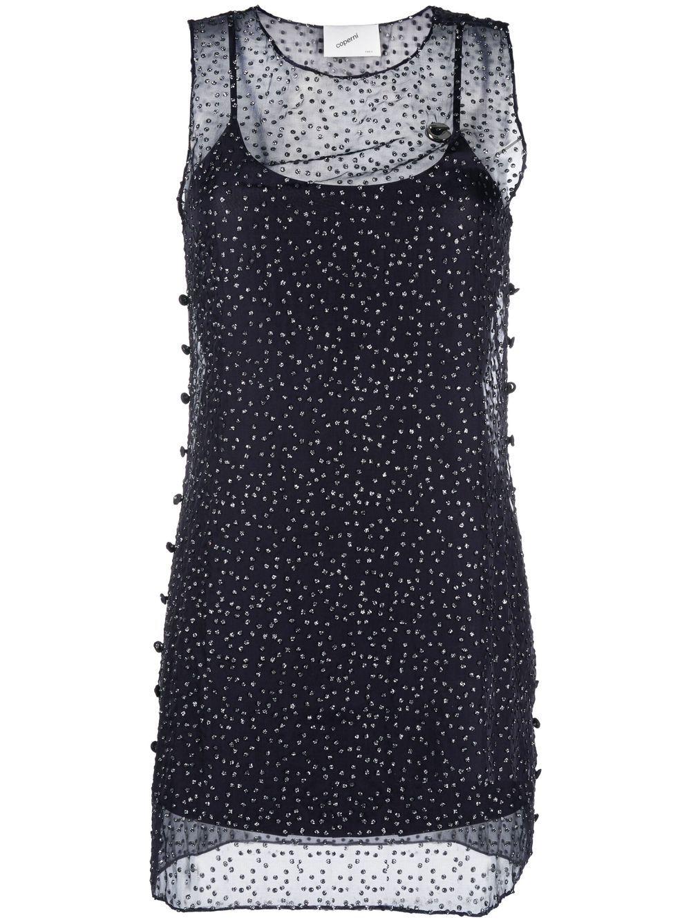 Coperni Crystal-embellished Minidress in Blue | Lyst Canada