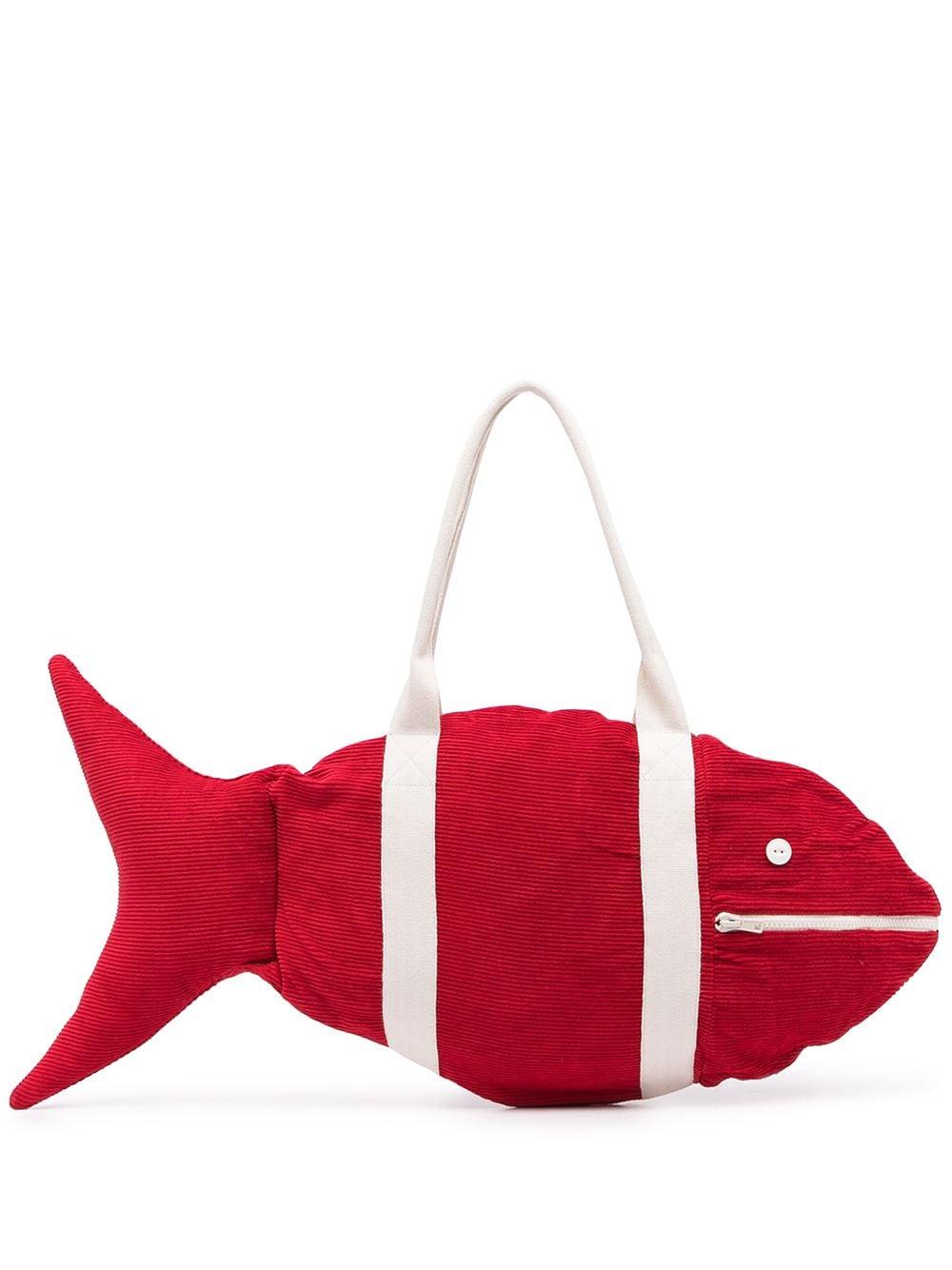 Bode Fish-shaped Tote Bag in Red for Men | Lyst