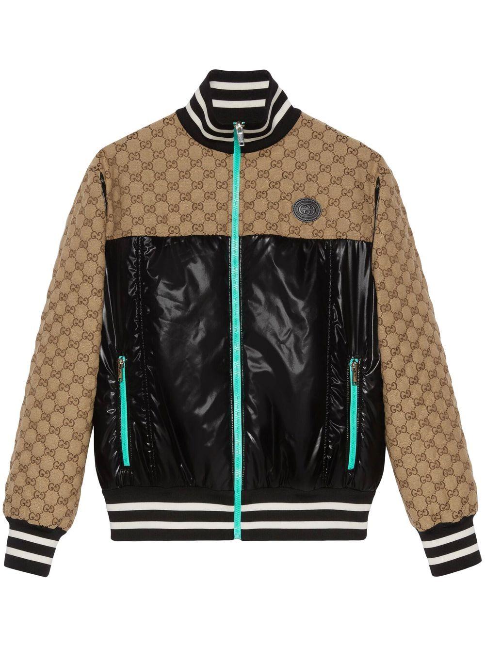Gucci GG Logo-pattern Bomber Jacket in Black | Lyst