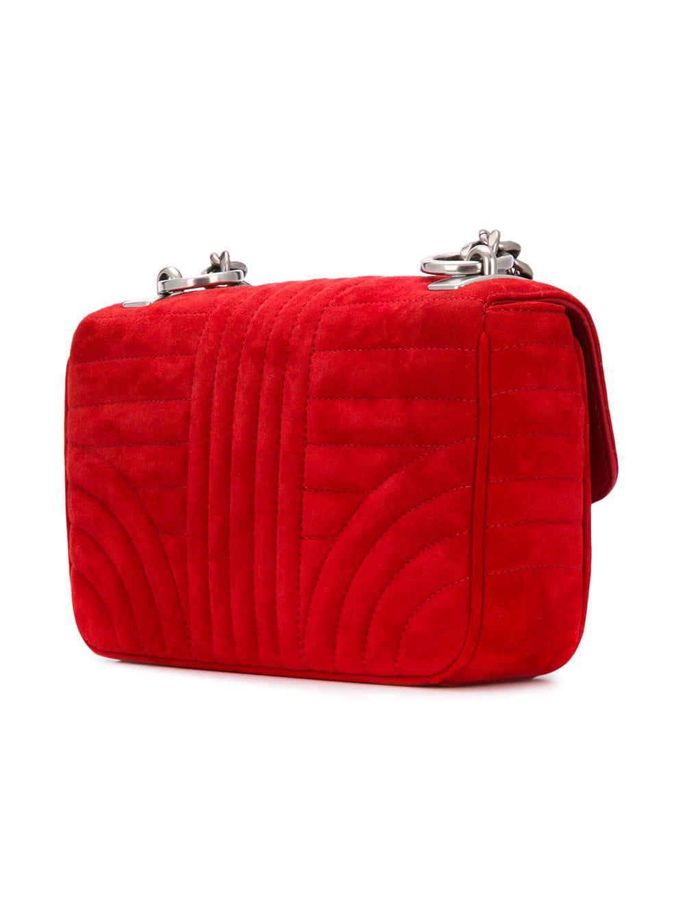 Prada Bucket Embossed Logo Red Leather Shoulder Bag | IUCN Water