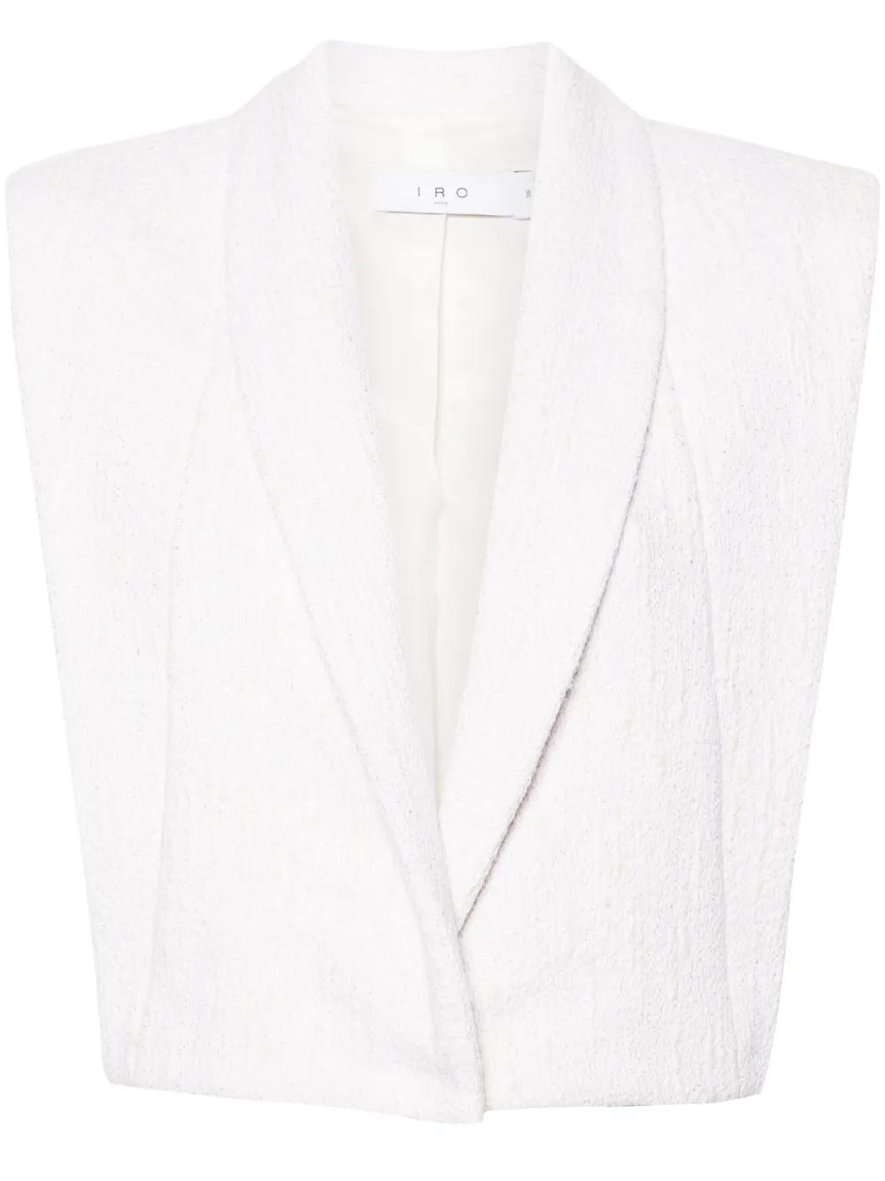 IRO Vilnia Tweed Vest in White | Lyst UK