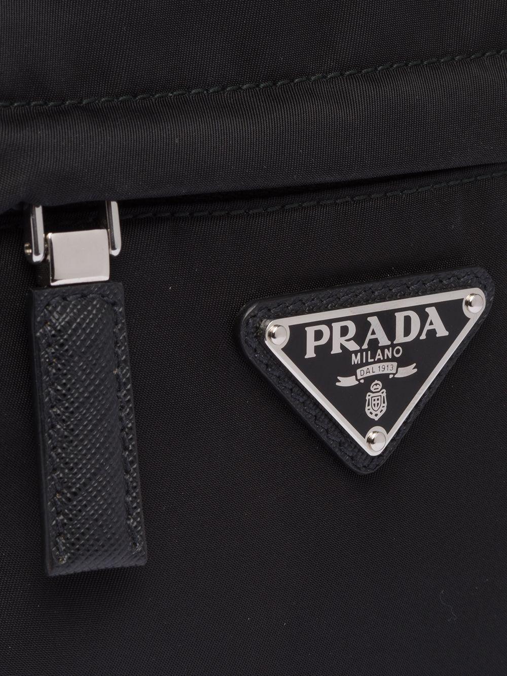 Prada Black Technical Fabric Shoulder Bag For Men Lyst