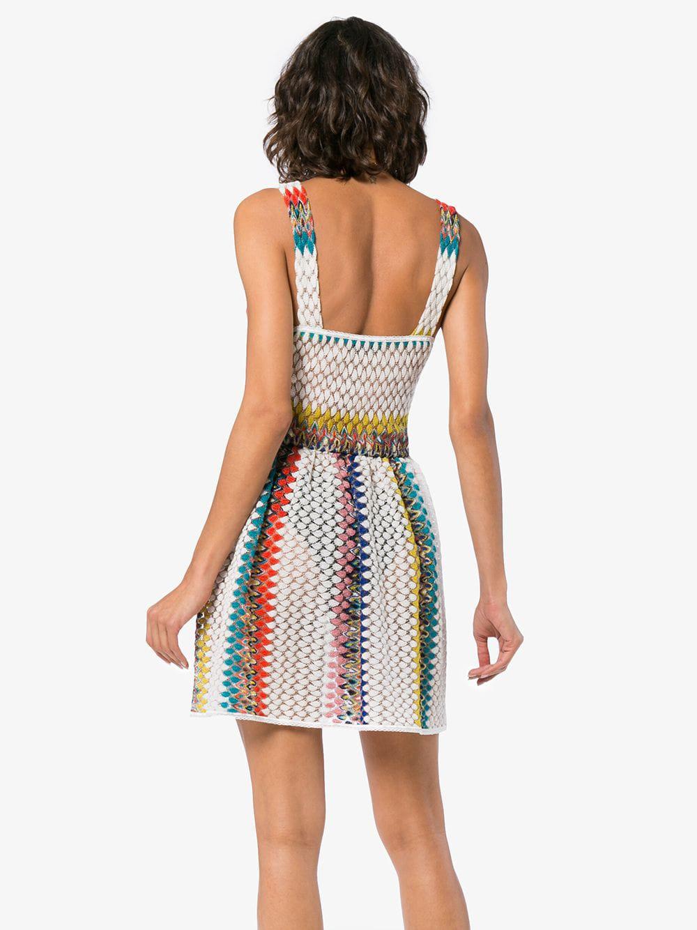 Missoni Synthetic V-neck Knitted Zig-zag Mini Dress - Lyst Missoni Synthetic V-neck Knitted Zig-zag Mini Dress - Lyst