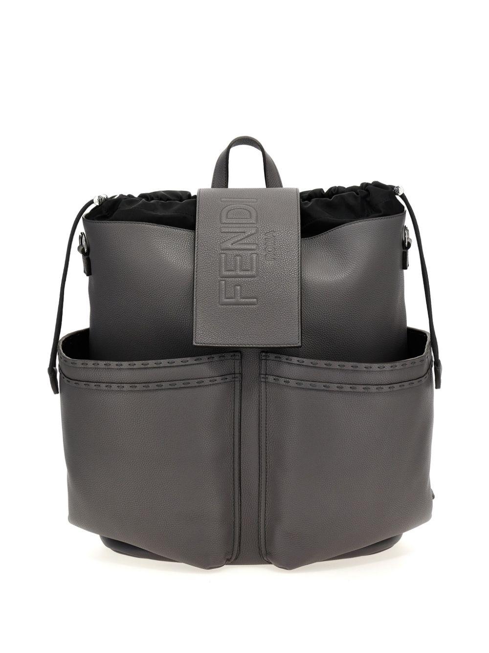 Fendi Large Strike Backpack in Black for Men | Lyst