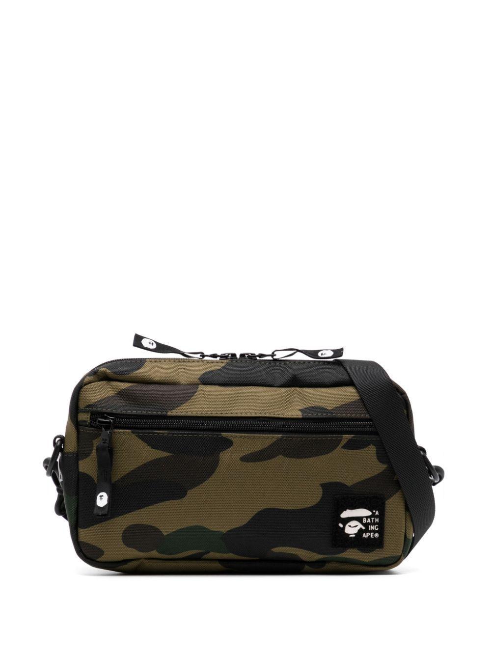 A Bathing Ape Mini Camouflage Print Messenger Bag in Black for Men | Lyst