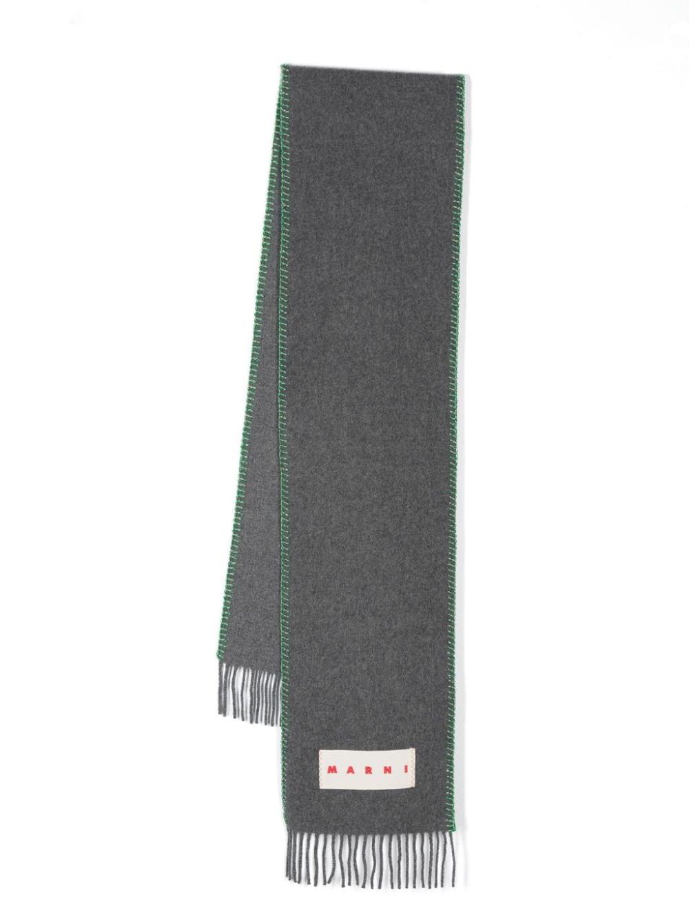 Marni Logo-Patch Scarf in Grey for Men | Lyst UK