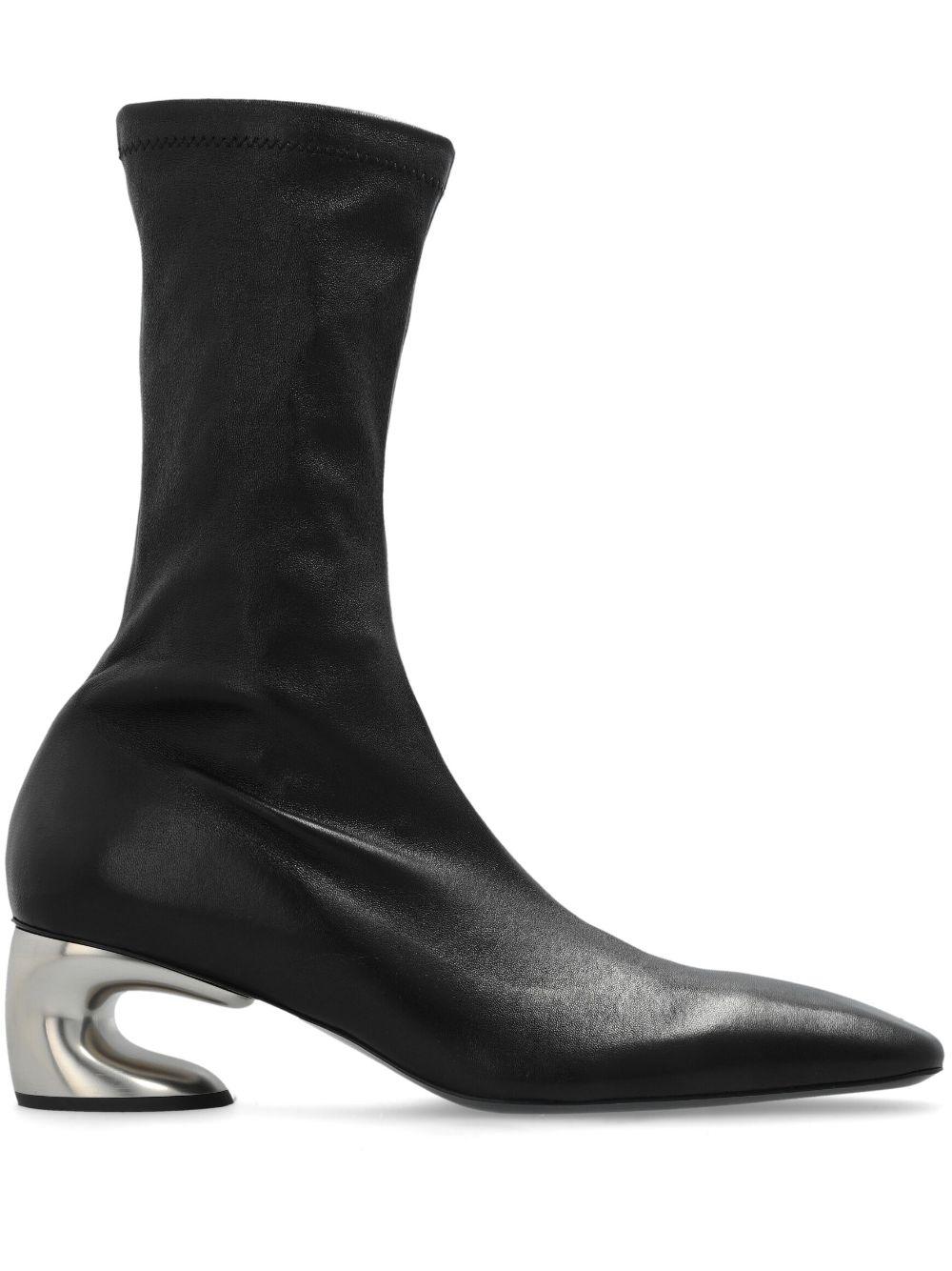 Jil Sander 60Mm Contrast-Heel Ankle Boots in Black | Lyst
