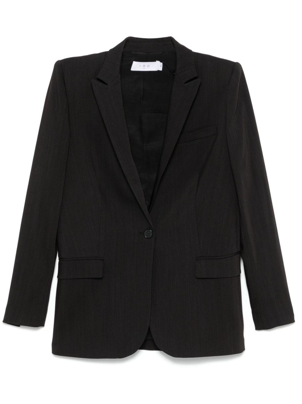 IRO Interlock Twill Peaked Lapel Blazer in Black | Lyst