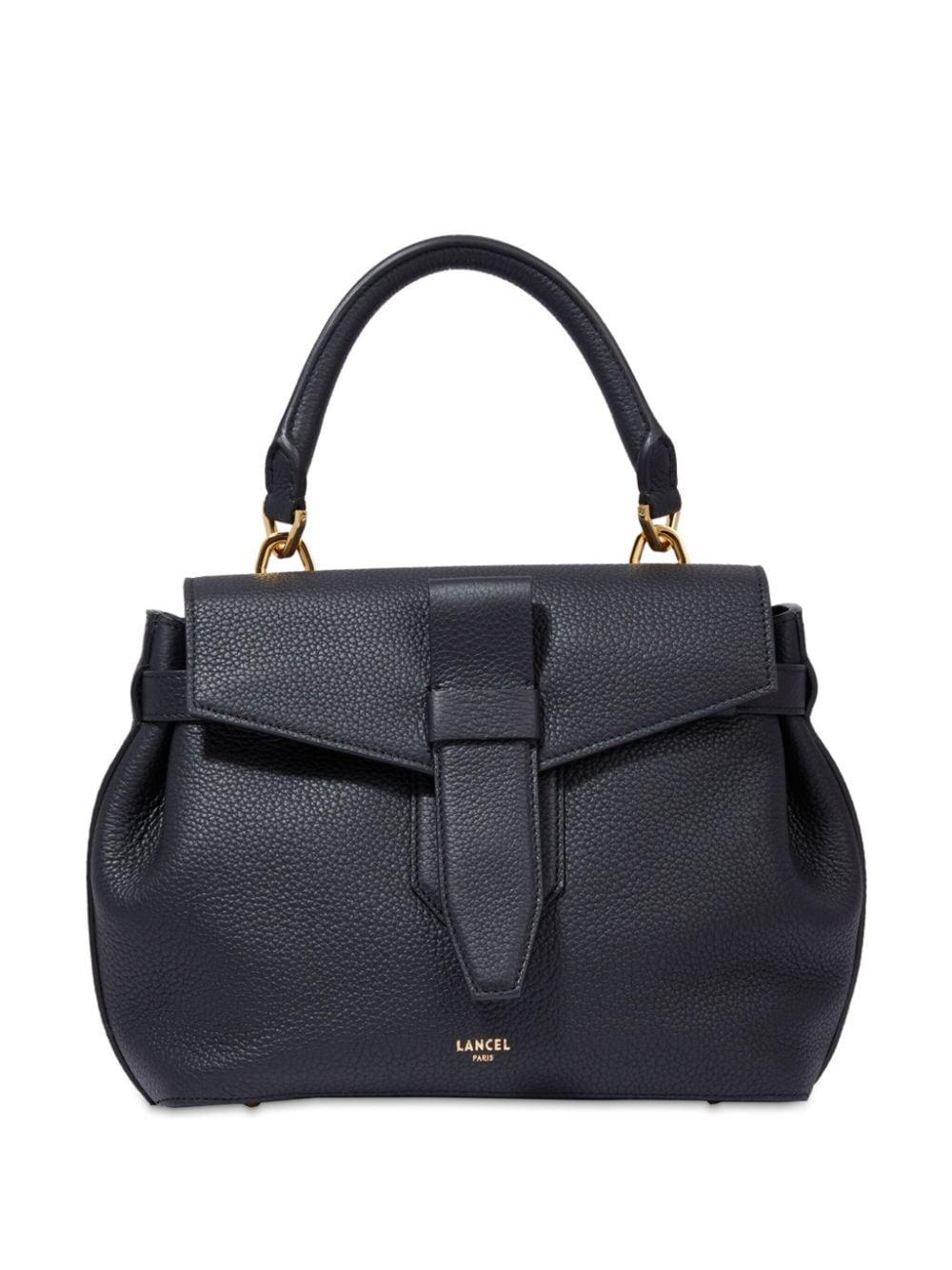 Lancel Small Charlie De Lancer Leather Tote Bag in Black | Lyst