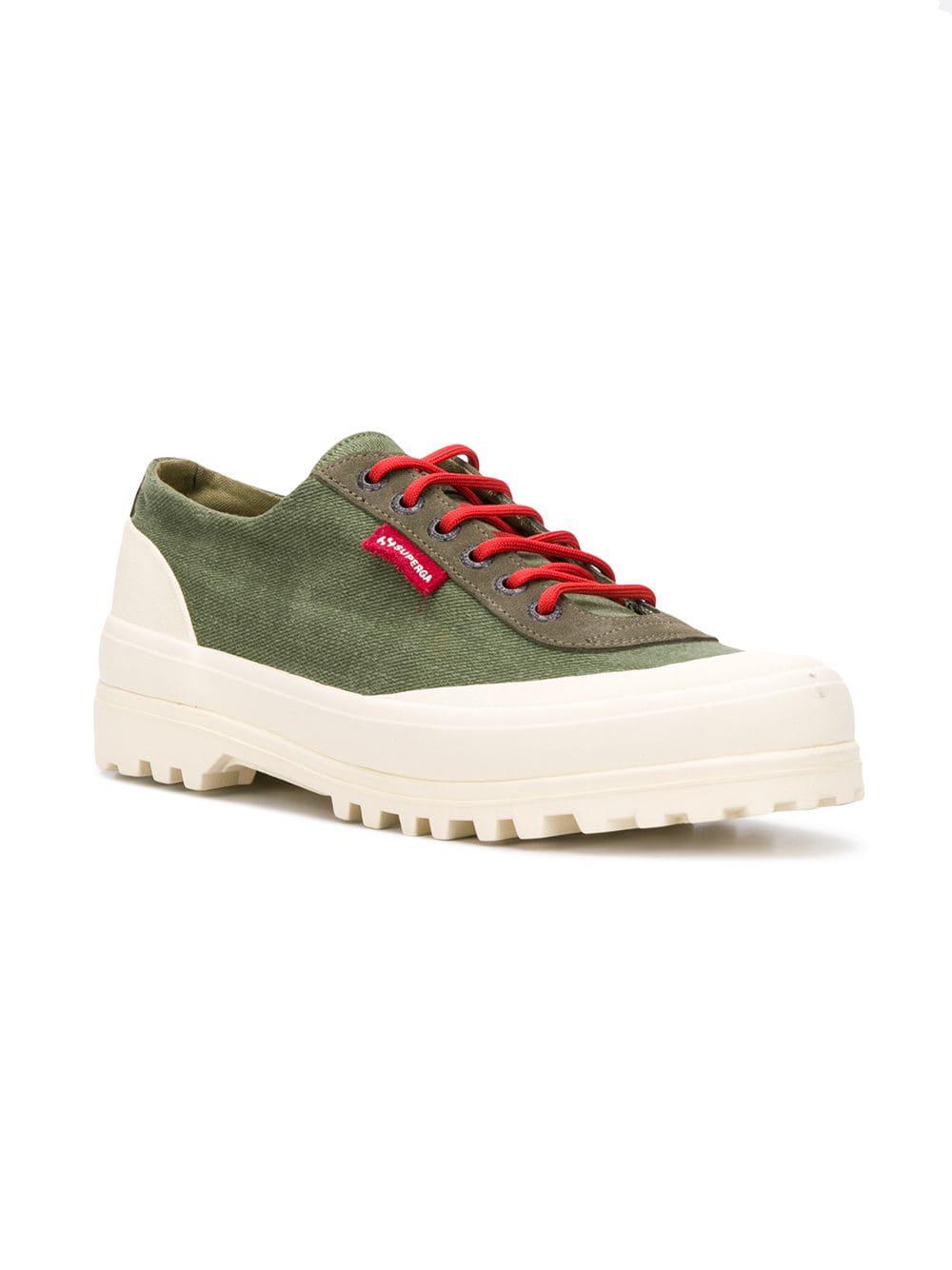 Superga Cotton Alpina Low Sneakers in Green for Men - Lyst