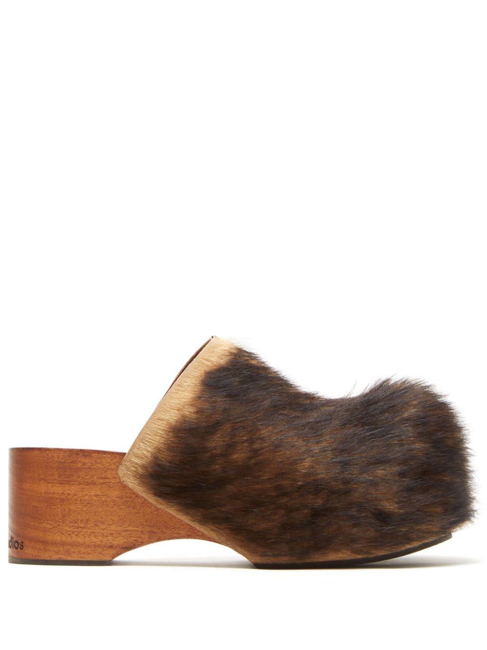 Acne Studios Wood Clogs in Brown | Lyst