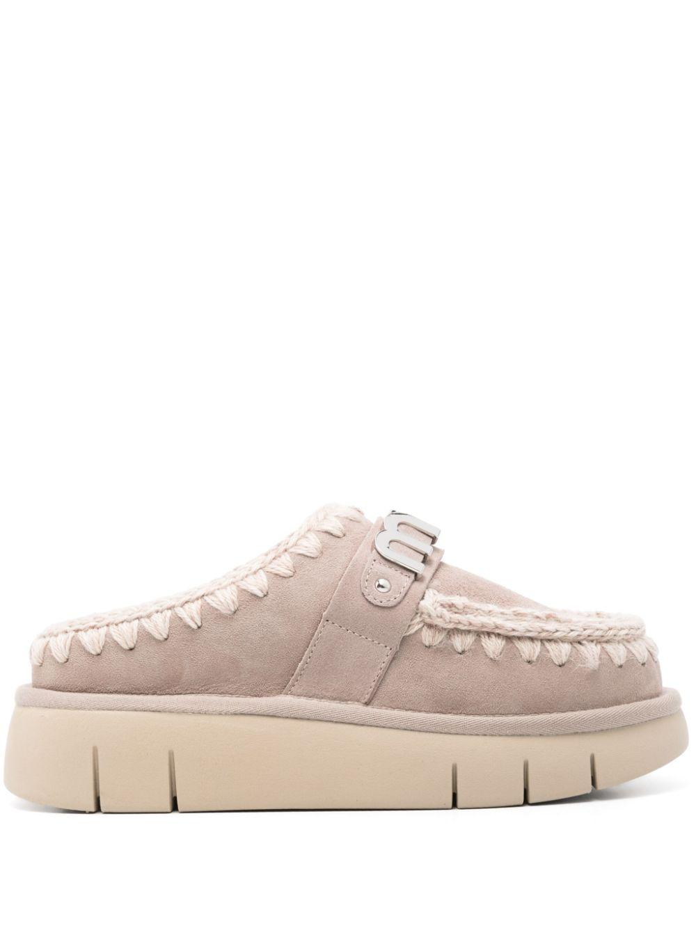 Mou Logo-Lettering Slides in Pink | Lyst