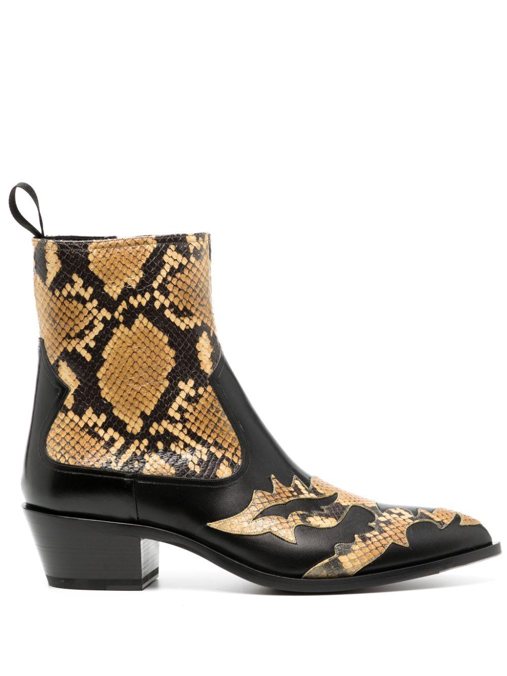 Bally Vegas Python-Print Boots in Brown for Men | Lyst