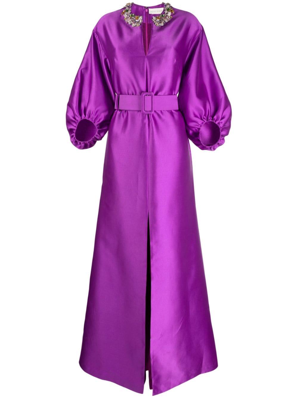 Sachin & Babi Olympia Crystal-embellished Gown in Purple | Lyst
