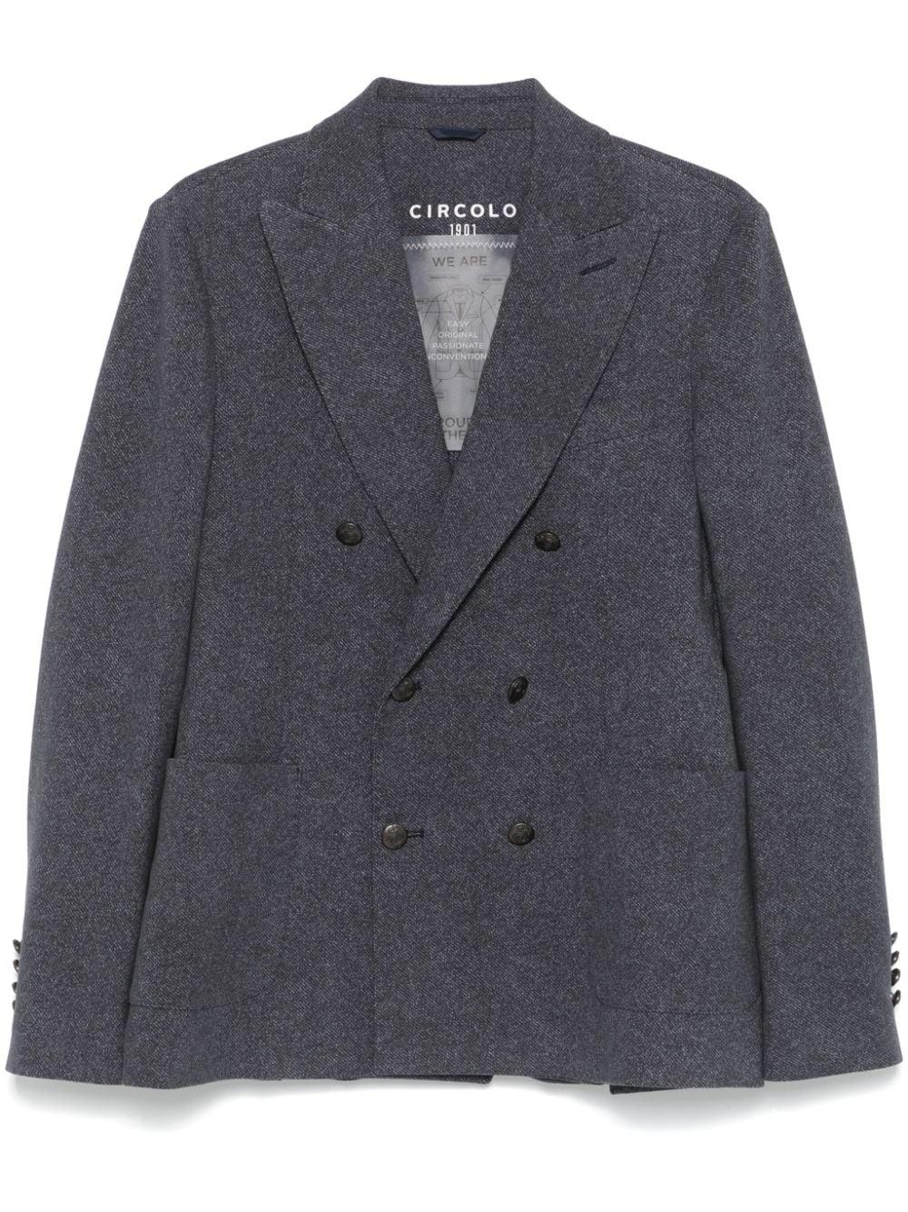 Circolo 1901 Mélange-Effect Blazer in Blue for Men | Lyst UK