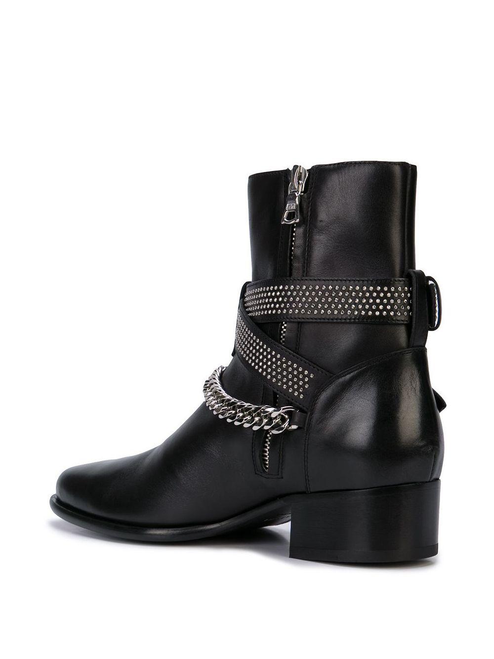 Amiri Chain Detail Ankle Boots in Black for Men - Lyst
