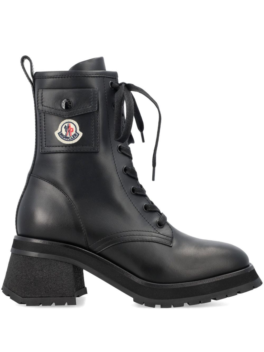 Moncler Gigi Pocket-Detail Ankle Boots in Black | Lyst
