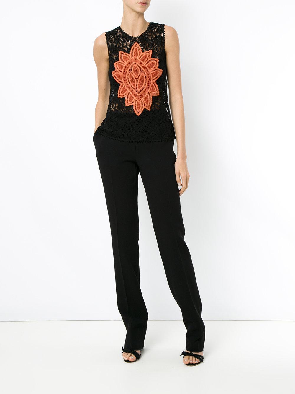 Lyst - Martha Medeiros Lace Blouse in Black