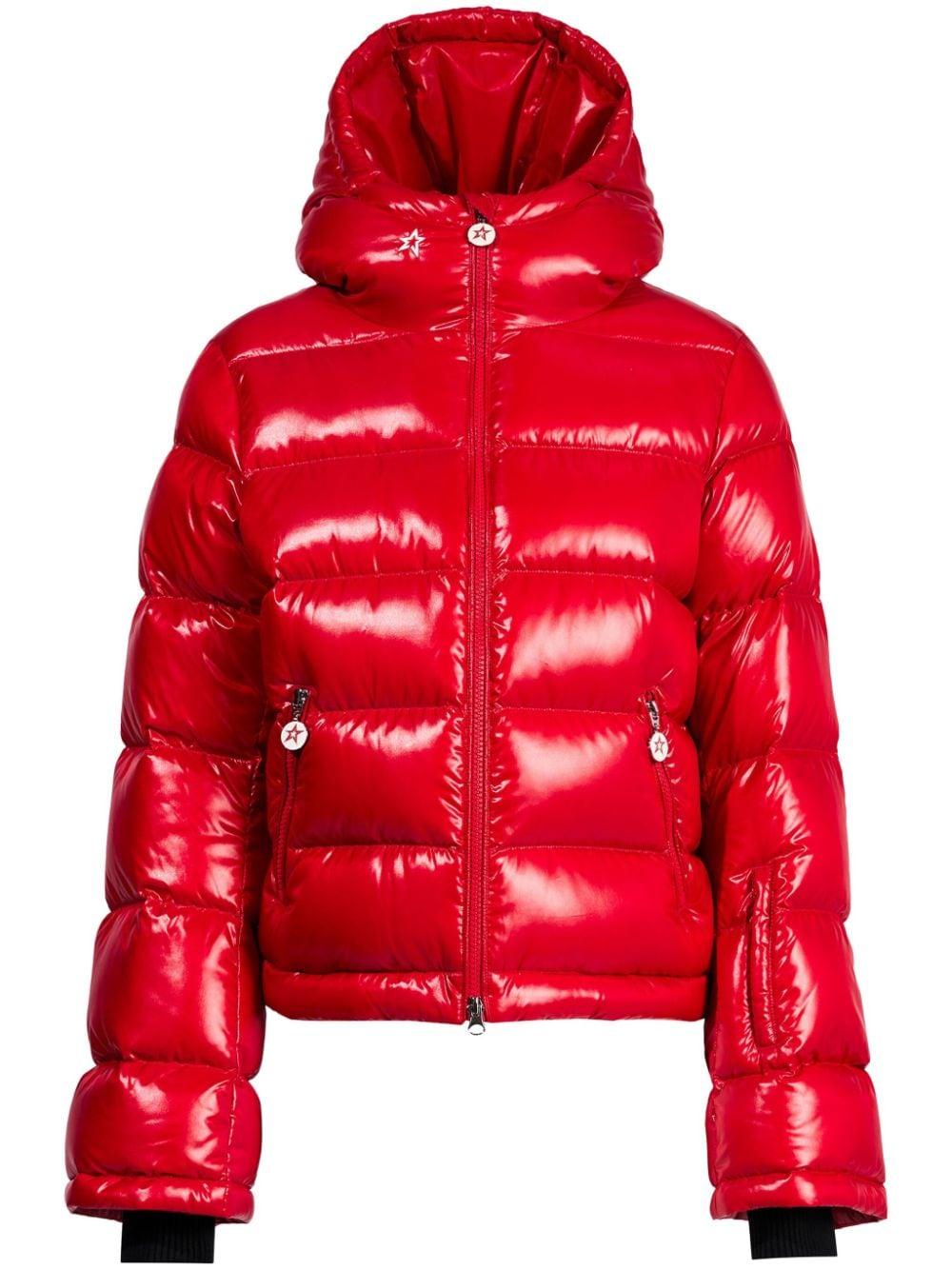 Perfect Moment Polar Flare Puffer Jacket in Red | Lyst