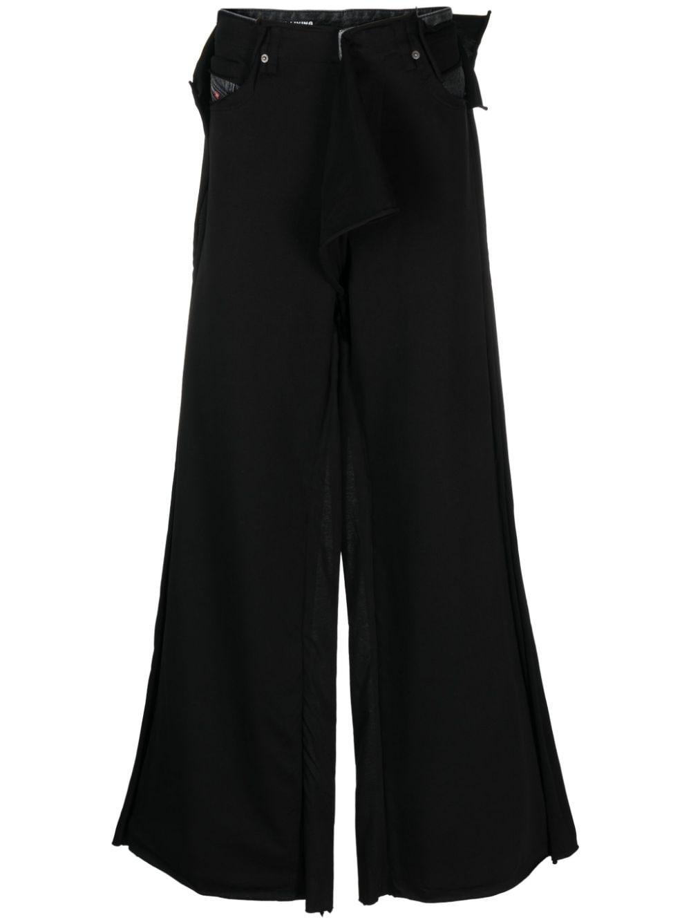 DIESEL D-Rise 0Hlab Straight-Leg Jeans in Black for Men DIESEL D-Rise 0Hlab Straight-Leg Jeans in Black for Men