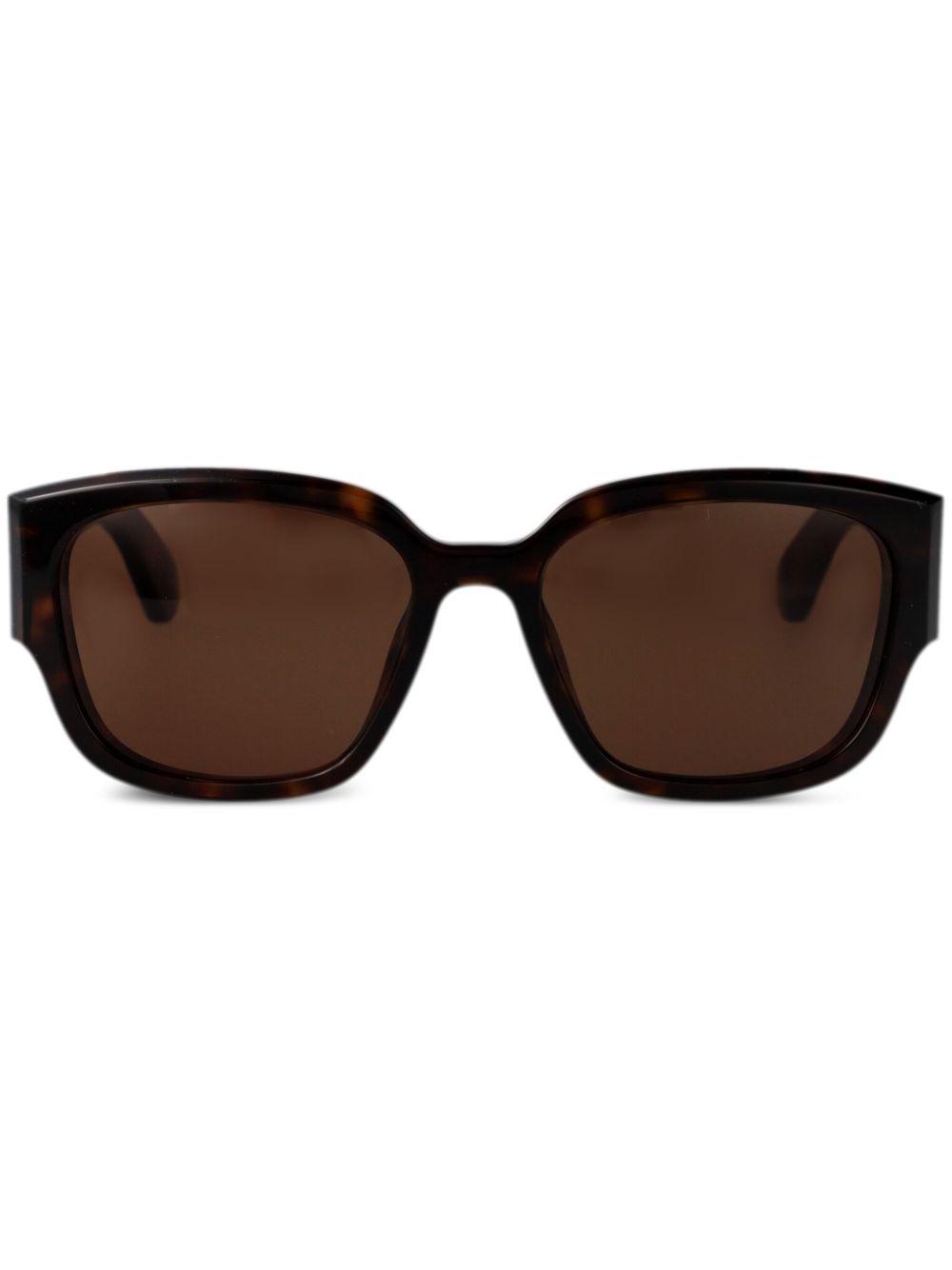 Alexander McQueen Square-Frame Sunglasses in Brown | Lyst UK
