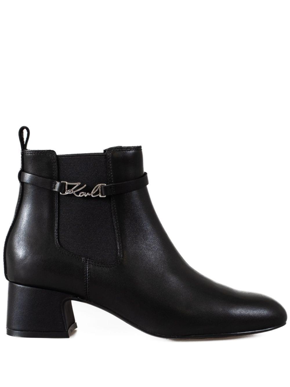 Karl Lagerfeld Bonnie Ankle Boots in Black | Lyst
