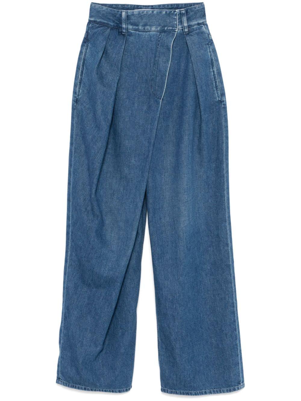 Loewe Wrap-Design Jeans in Blue | Lyst