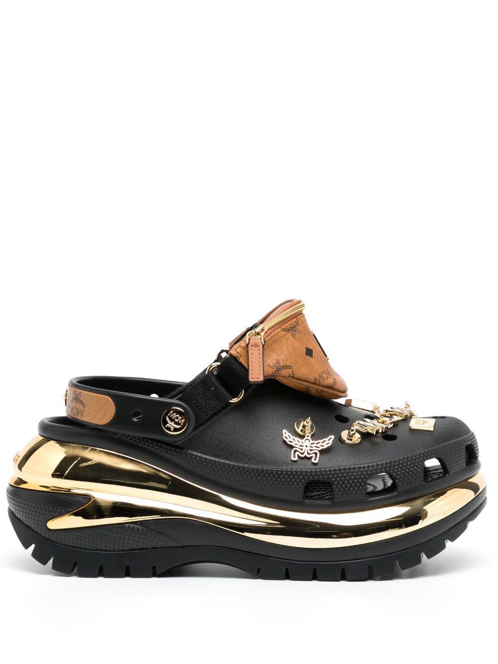 MCM X Crocs Mega Crush Clogs in Black | Lyst
