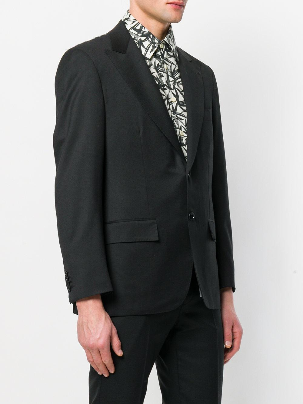 Kiton Wool Tuxedo Jacket in Black for Men - Lyst