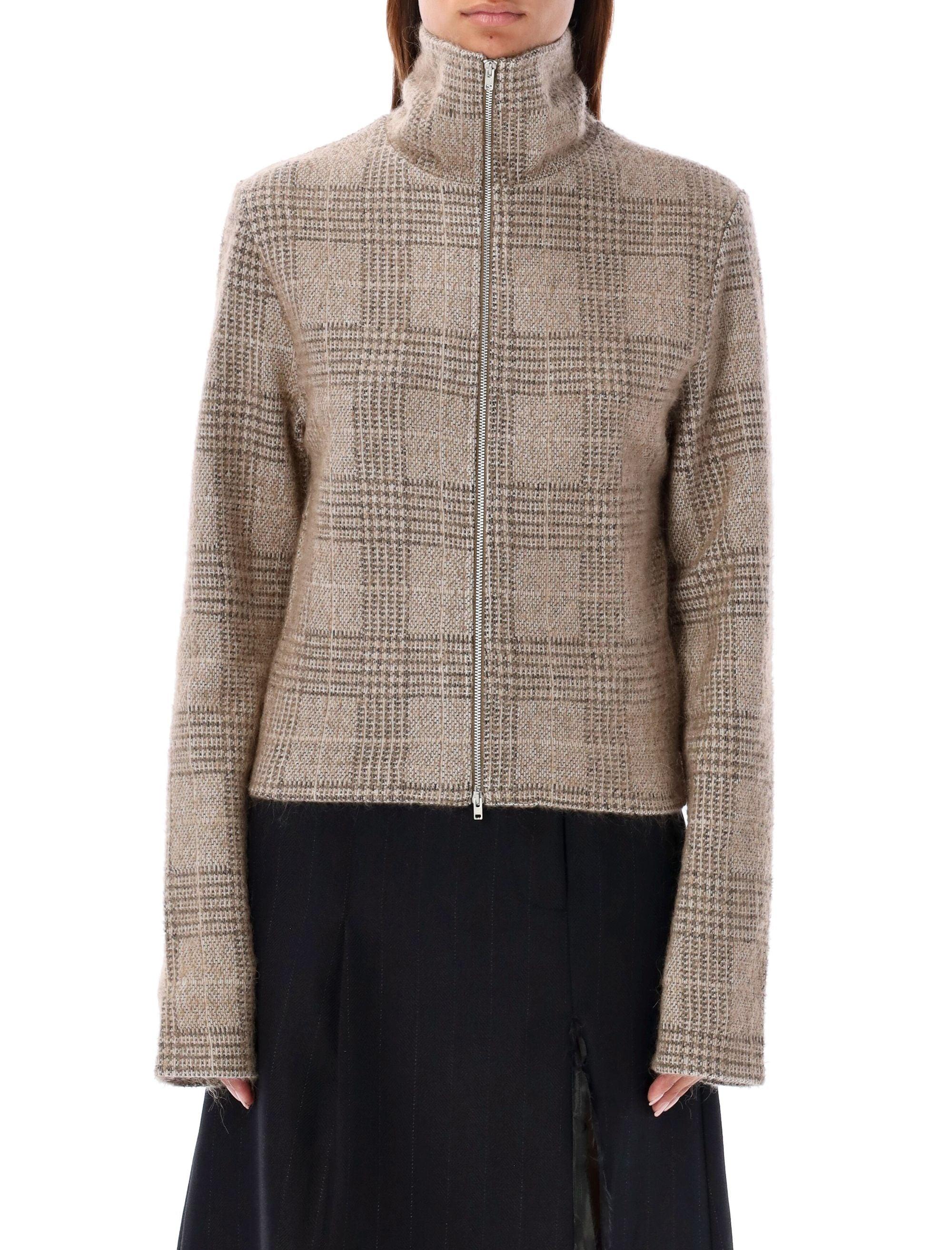 Our Legacy Slim Zip L/S Check Cardigan in Gray for Men | Lyst