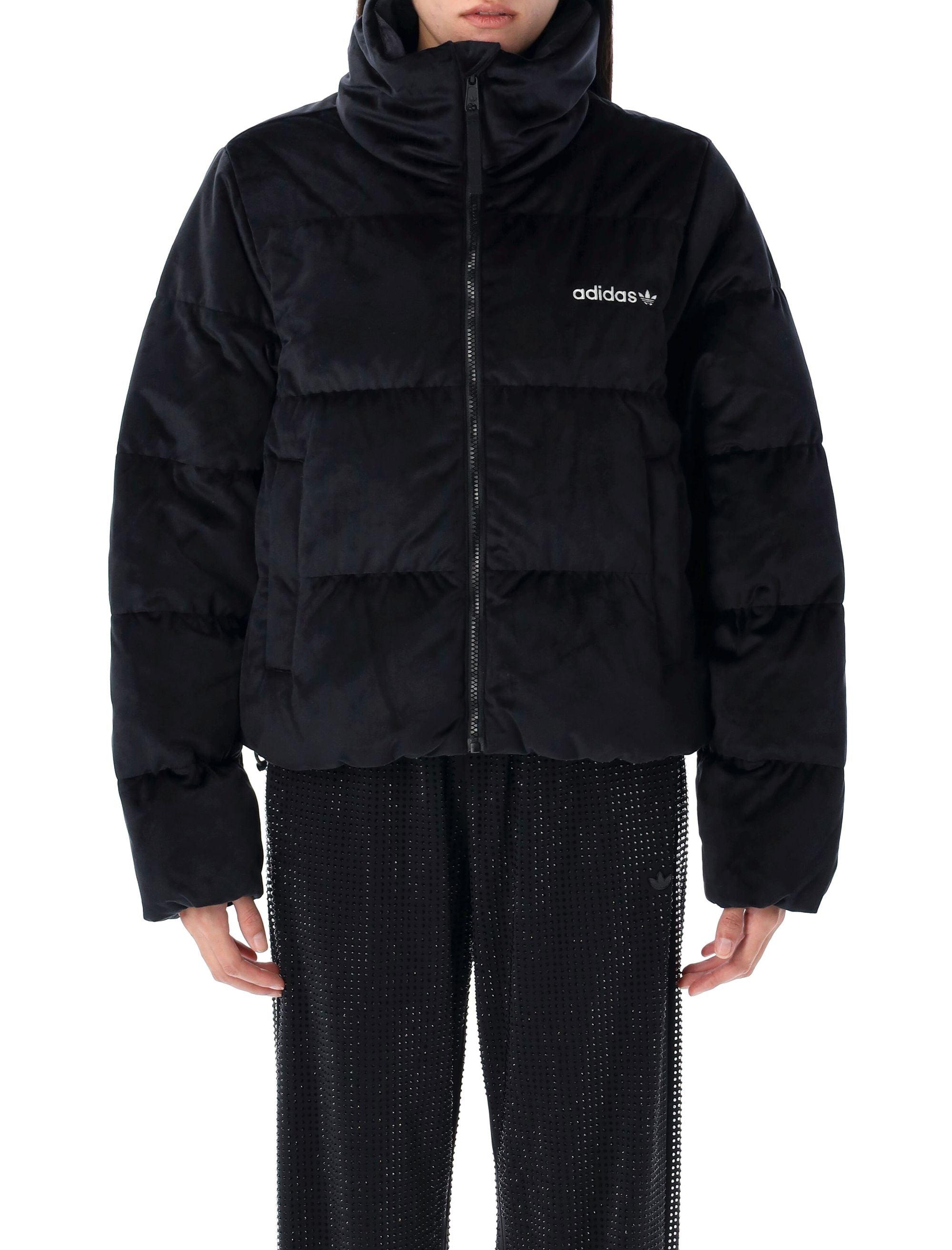 adidas Originals Rgen Velvet Down Puffer Jacket in Blue for Men | Lyst