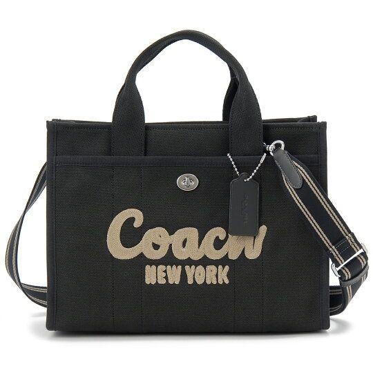 COACH Canvas Cargo Tote in Black | Lyst