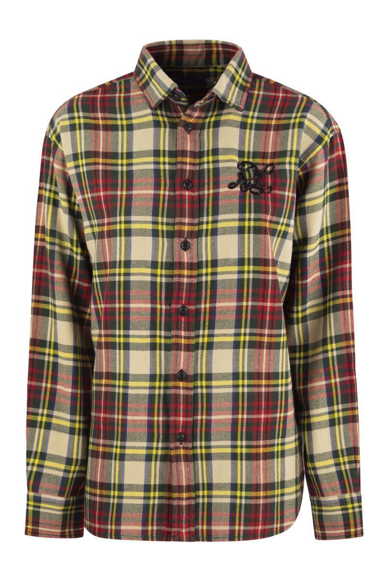 Polo Ralph Lauren Plaid Shirt With Beaded Logo for Men | Lyst