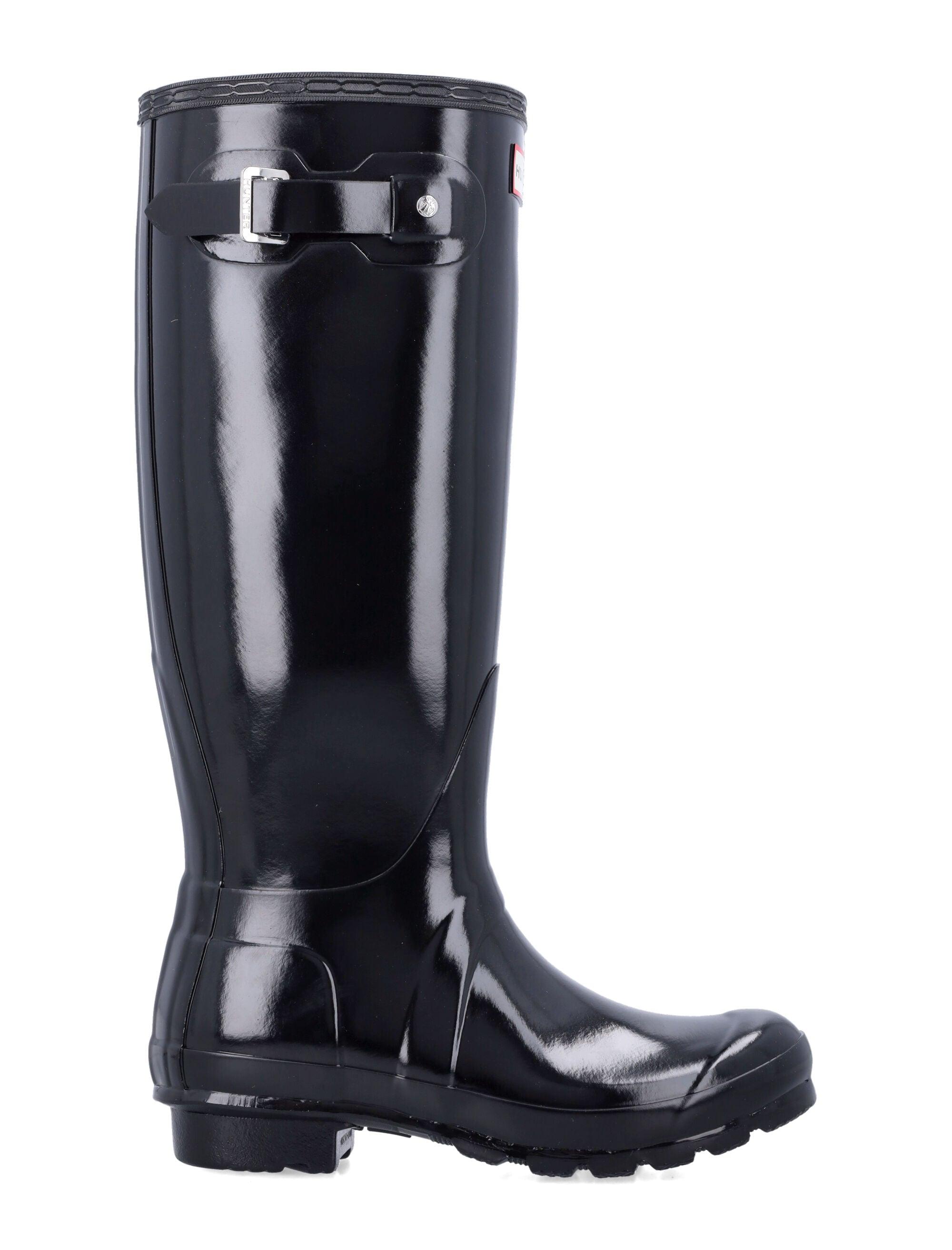 HUNTER Original Tall Gloss Wellington Boots in Blue for Men | Lyst