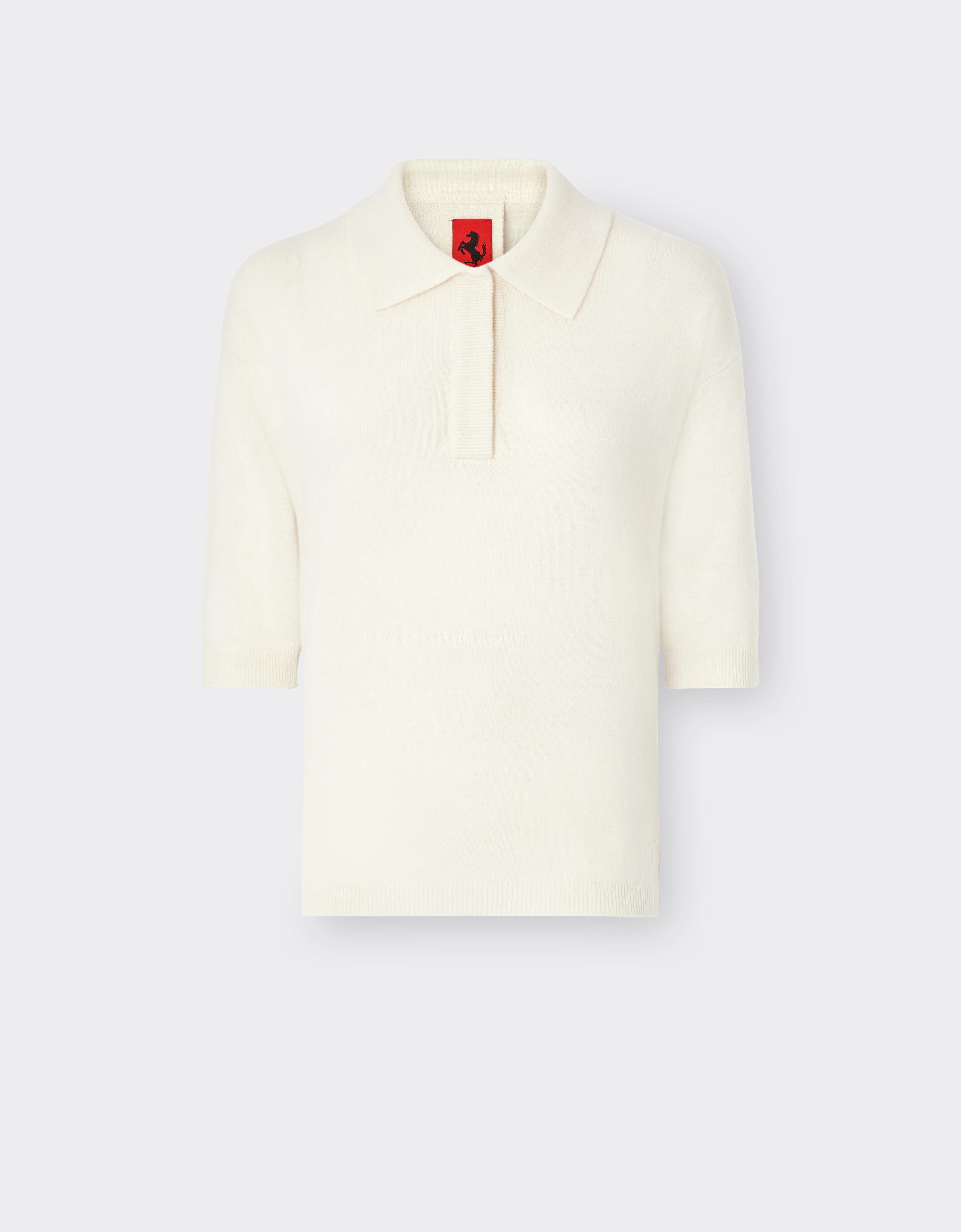 Ferrari Merino Wool Polo Shirt in White | Lyst