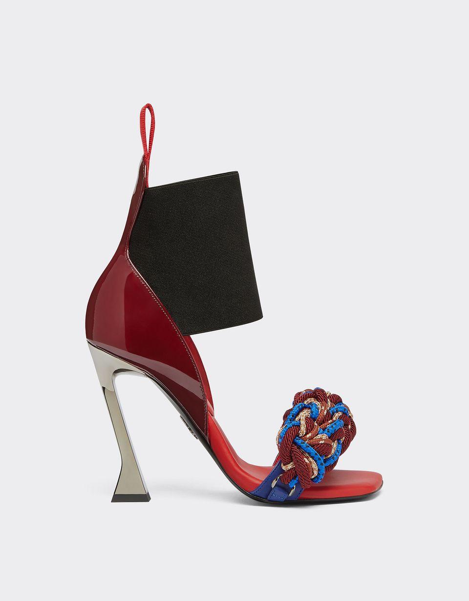 Ferrari Patent Leather Sandal With Scooby Detail in Red | Lyst