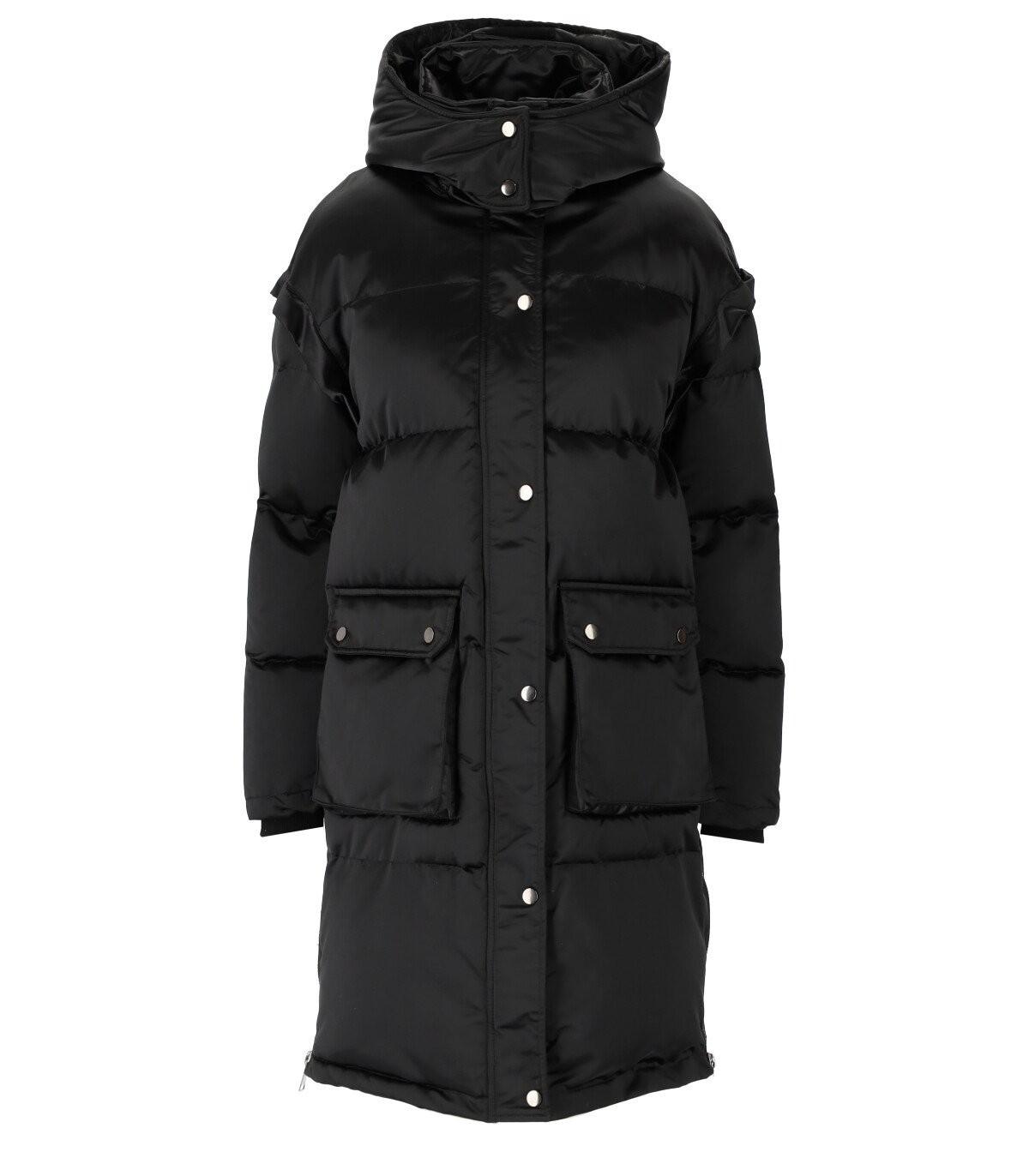 WEILI ZHENG Synthetic Hooded Padded Coat in Black | Lyst
