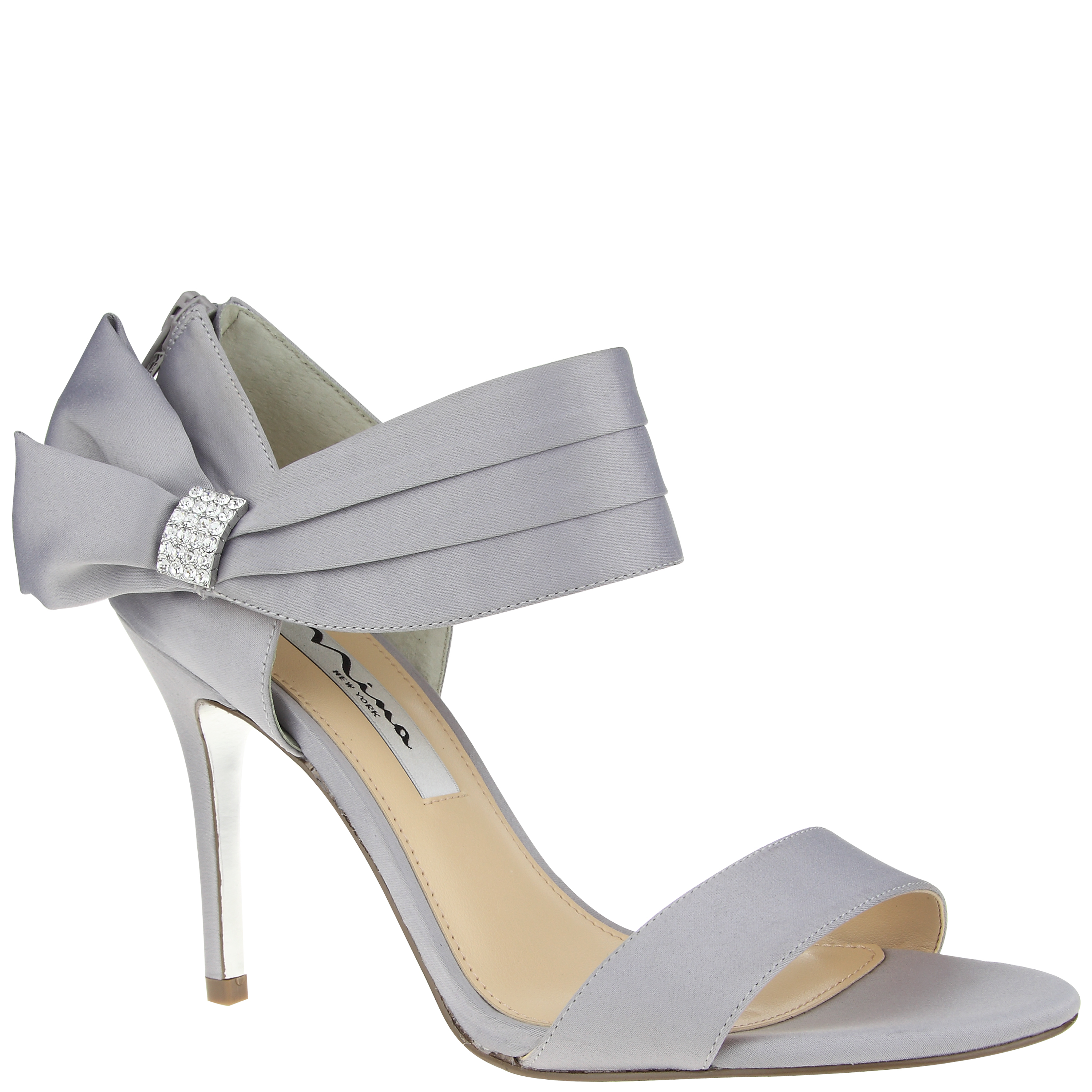 Nina Shoes Nina Cosmos In Silver Royal Silver Luster Satin Lyst