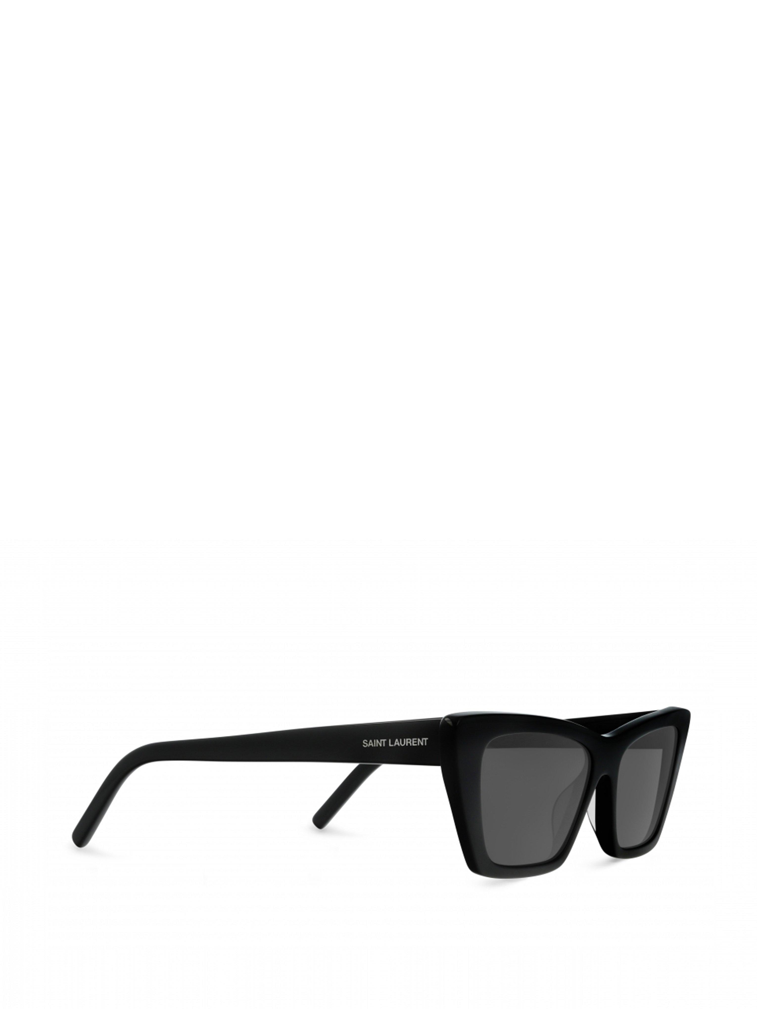 Saint Laurent Mica Cat Eye Acetate Sunglasses In Black Lyst