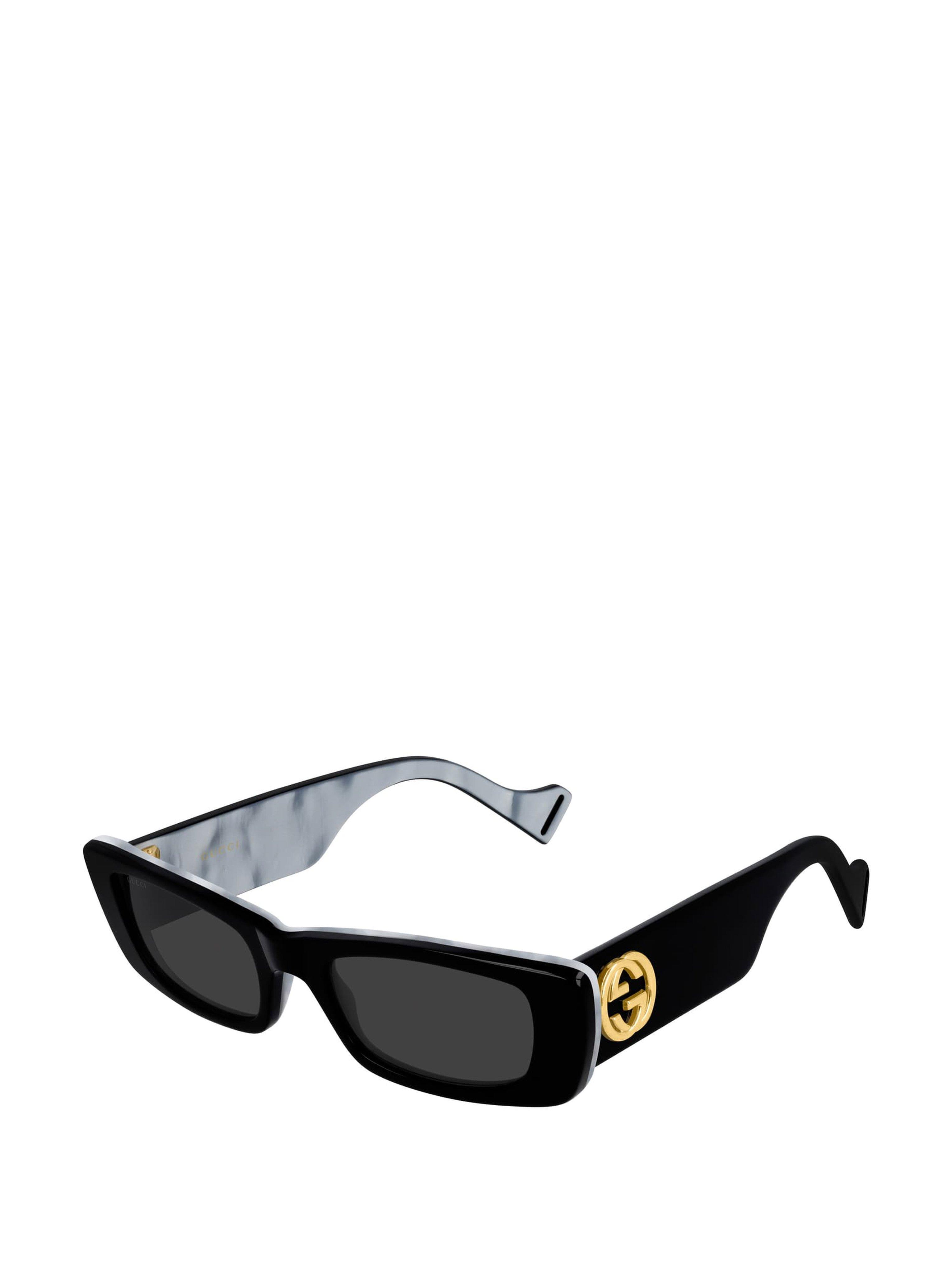 Gucci Oversized Square Frame Acetate Sunglasses In Black Lyst