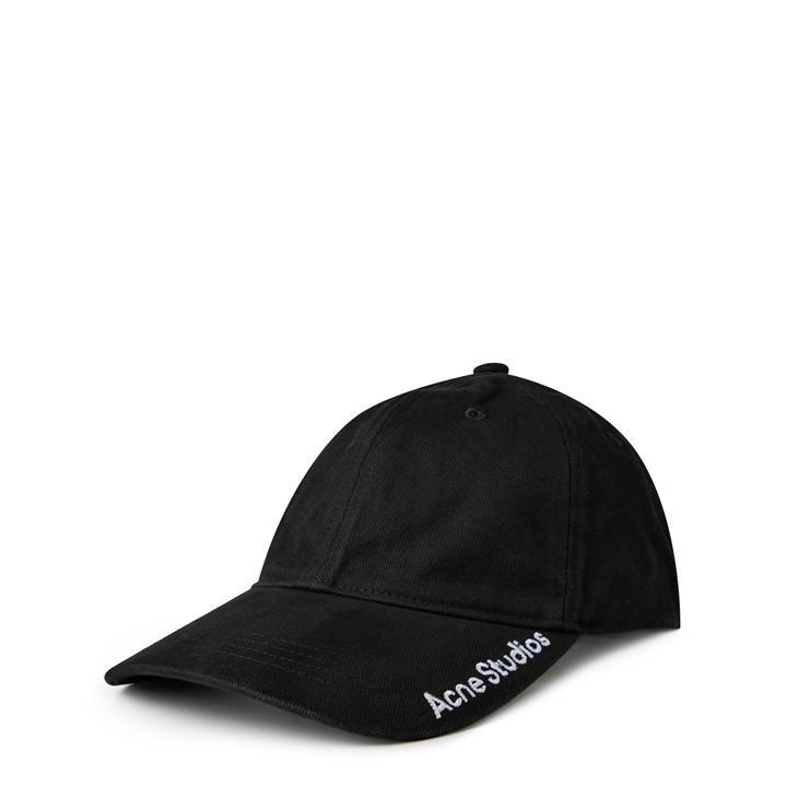 Acne Studios Logo Embroidered Baseball Cap in Black | Lyst UK