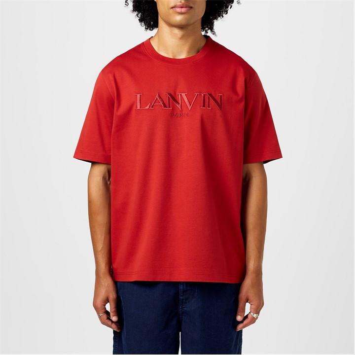 Lanvin Embr Tee Sn44 in Red for Men | Lyst UK