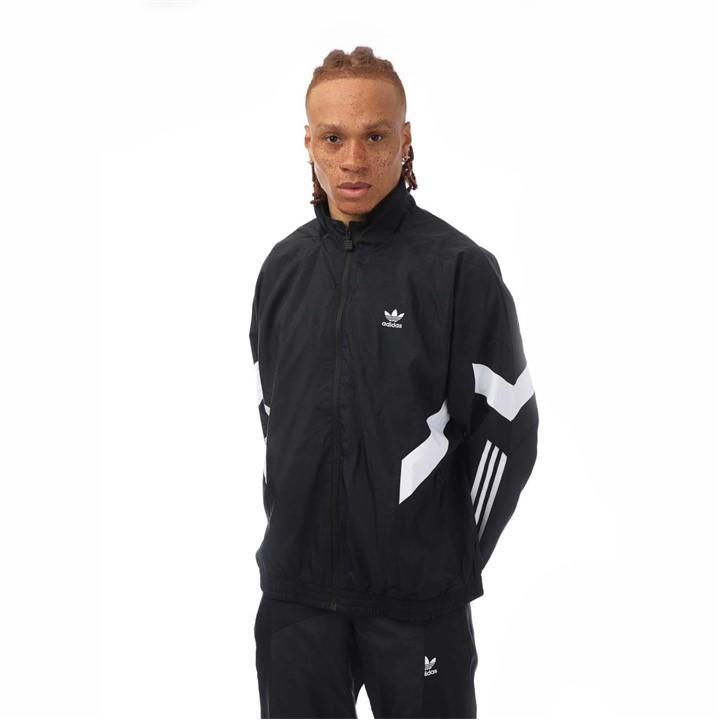 adidas Originals Recycled Polyamide Track Jacket in Black for Men | Lyst UK