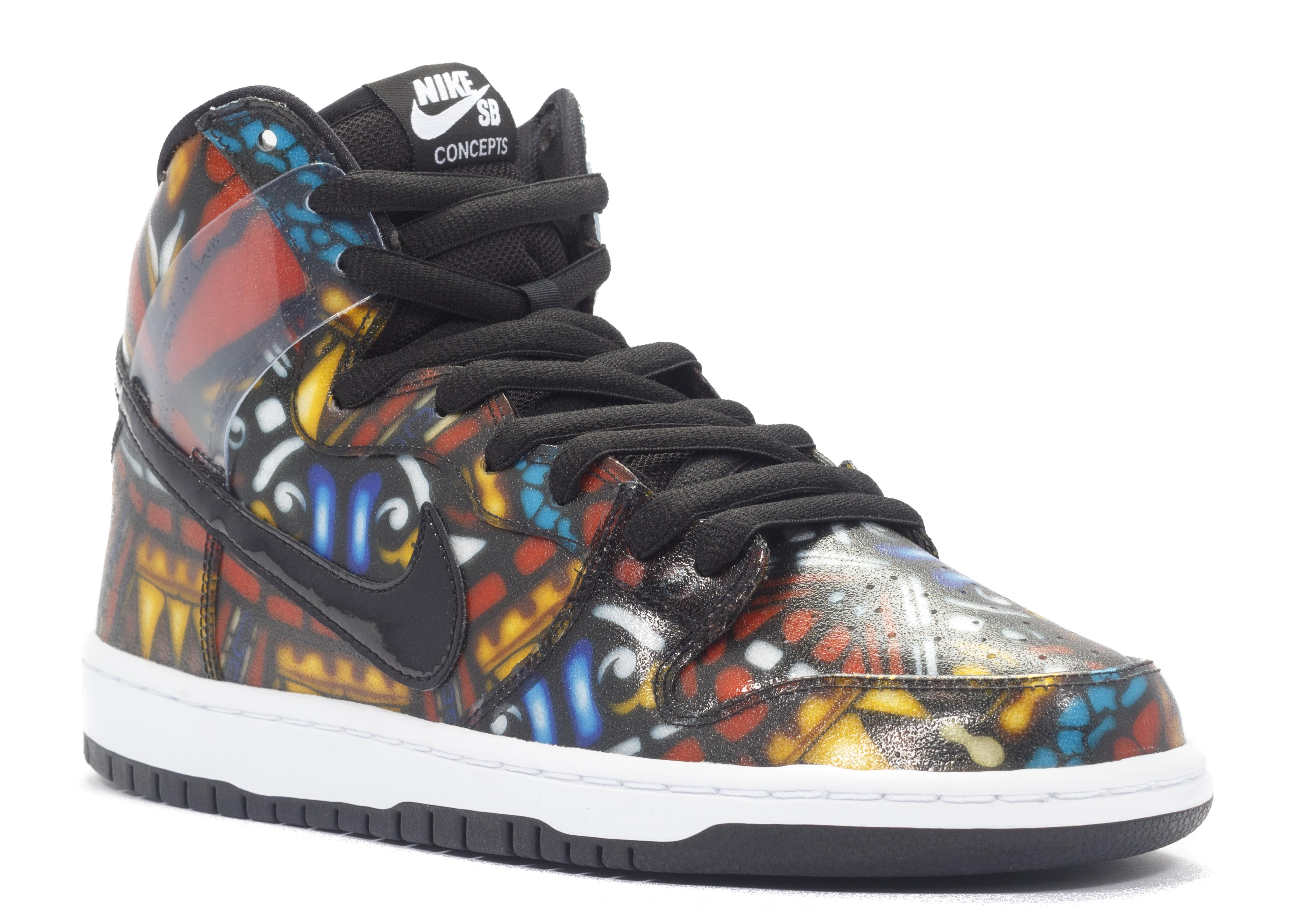 Nike Leather Dunk Hi Pro Sb 'concepts Stained Glass' Shoes - Size 11 in ...