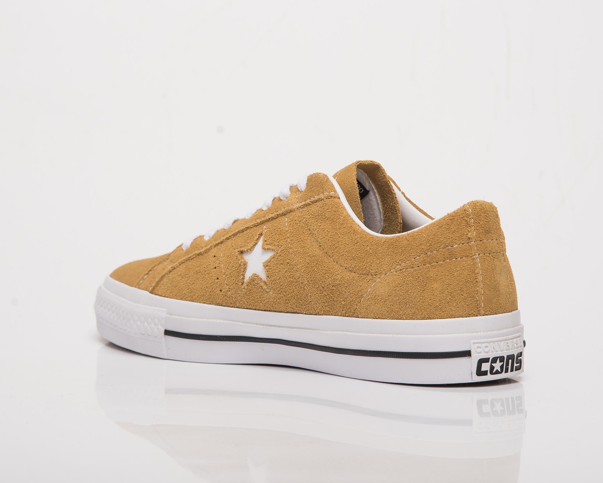 Converse One Star Pro Wheat, Black White Suede Skate Shoes