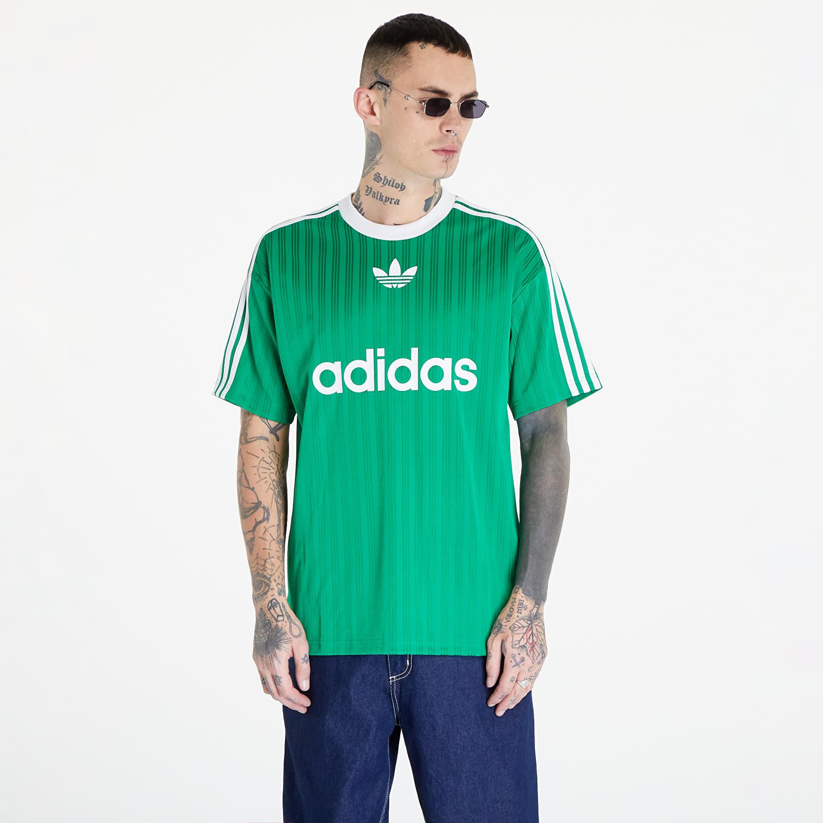 adidas Originals Adidas Adicolor Poly Short Sleeve Tee / White in Green ...