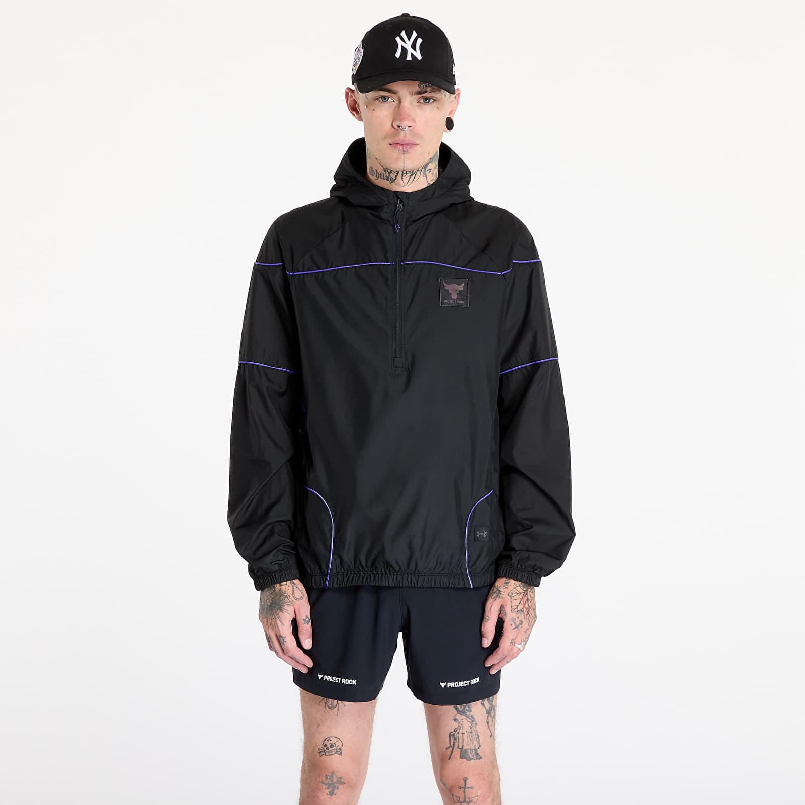 Under Armour Windbreaker Project Rock Anorak Jacket Black/ Pluto/ Black ...