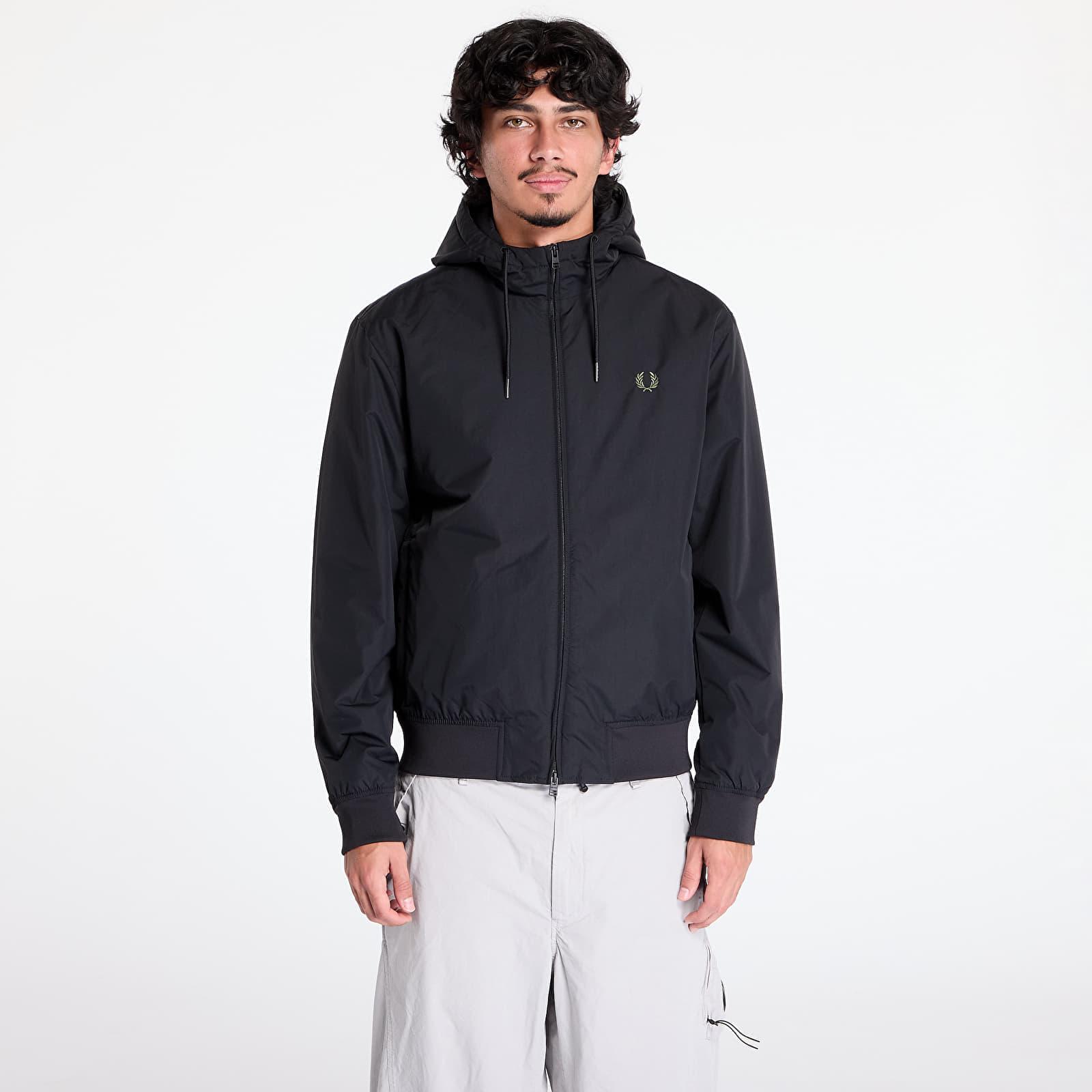 Fred Perry Jacket The Hooded Brentham Jacket in Black for Men | Lyst